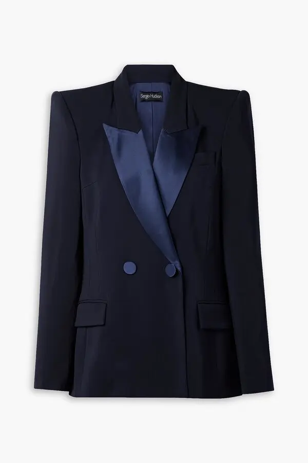 SERGIO HUDSON Double-breasted Crepe Blazer