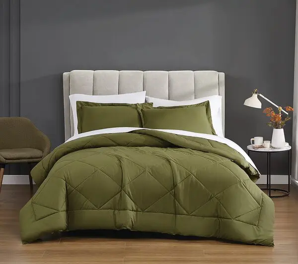 CANNON Solid Percale King 3-piece Comforter Set