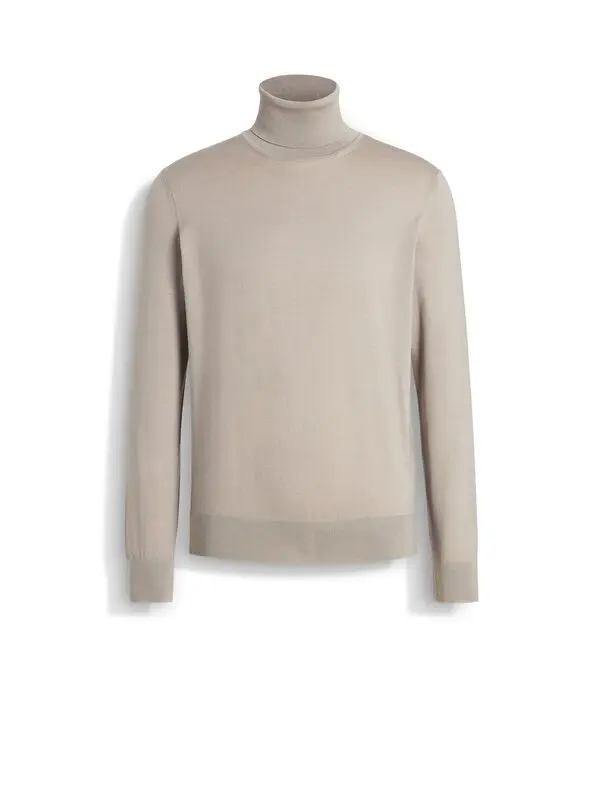 Zegna Cashseta Turtleneck - Light Taupe