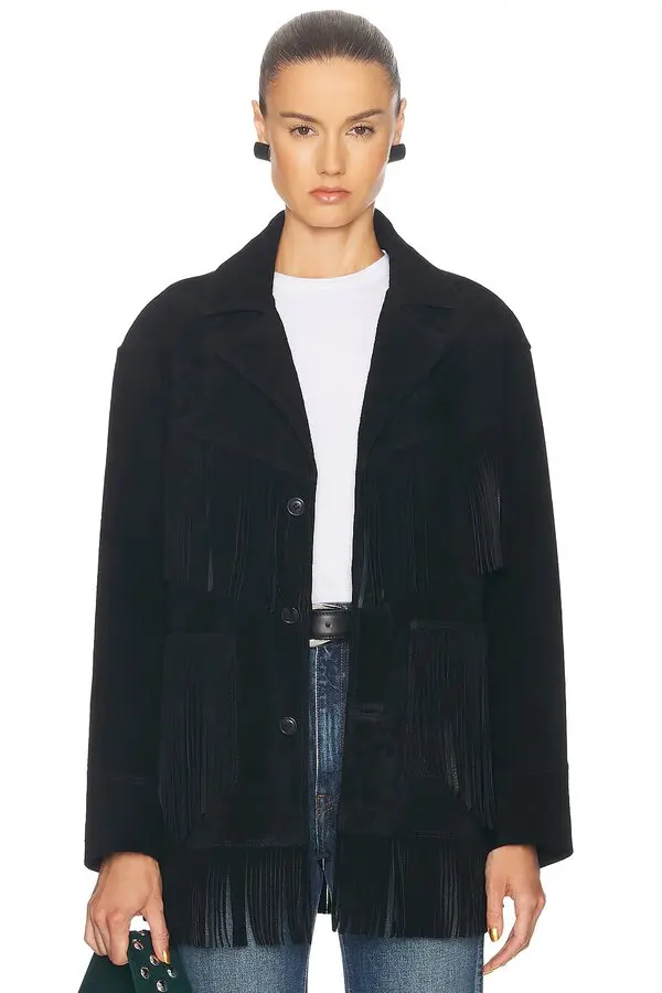 Ralph Lauren Fringe Jacket - Black