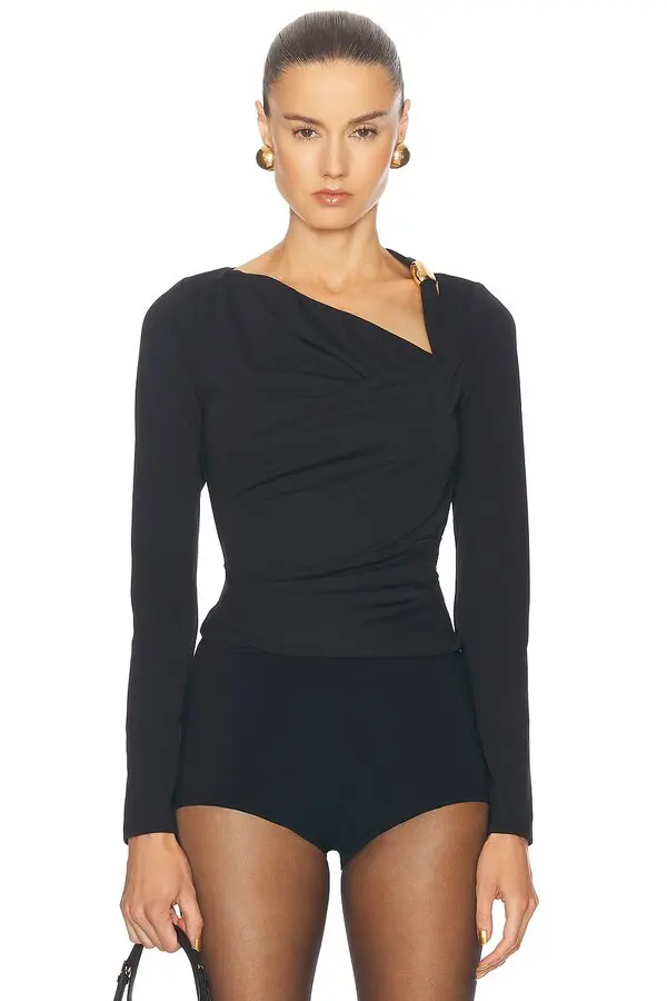 NICHOLAS Ilara Asymmetrical Long Sleeve Top