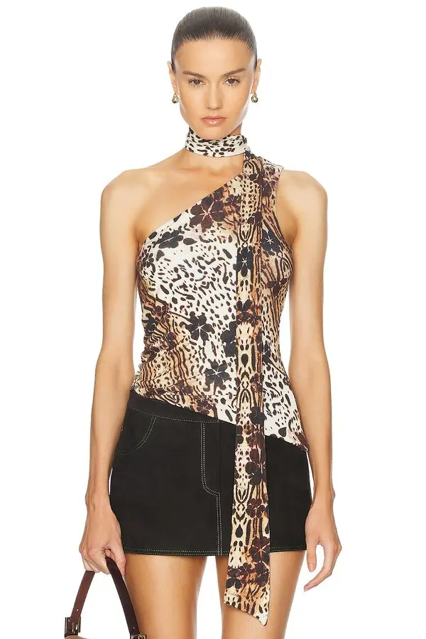 SIEDRES For One Shoulder Tank Top