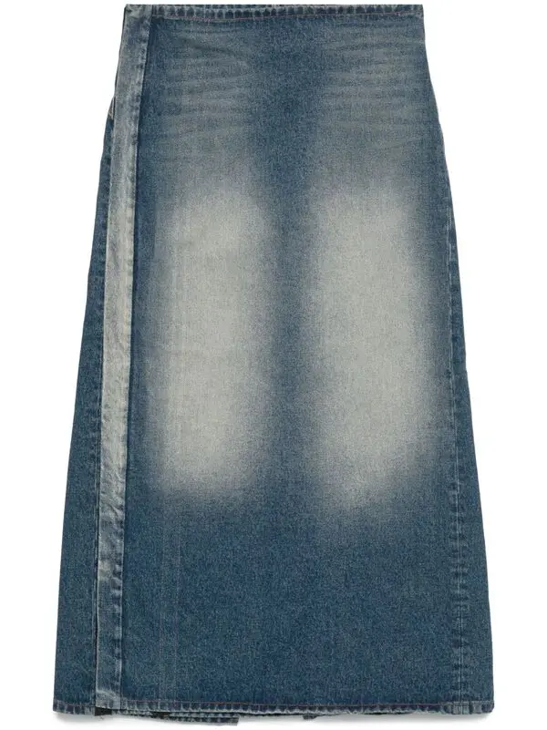 Y/project Asymmetric Denim Skirt - Faded Blue - Faded Blue