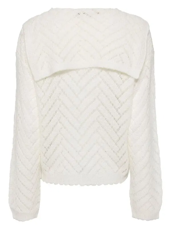 B+AB Long-sleeved Cardigan - White
