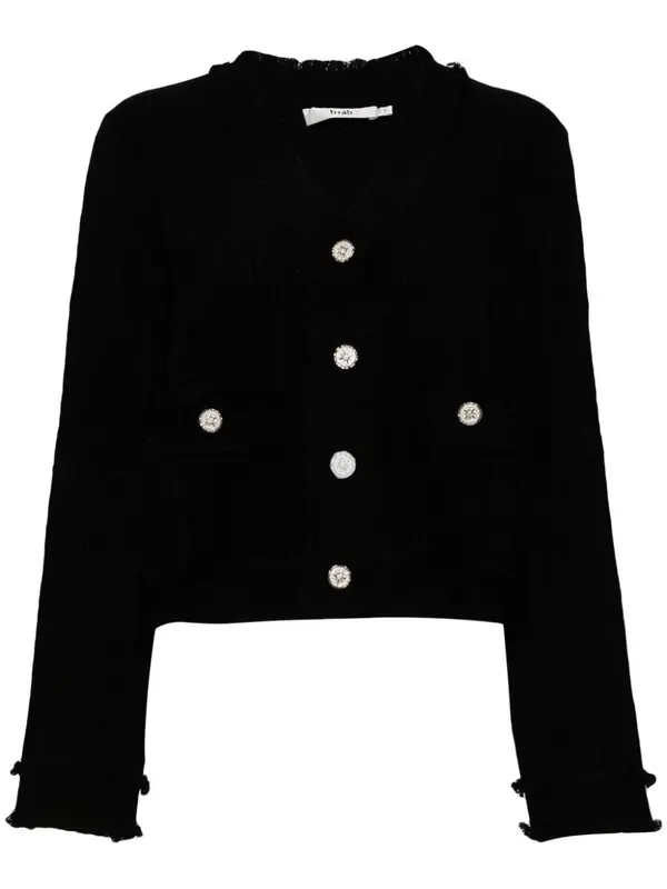 B+AB Fringed V-neck Cardigan