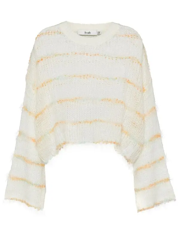 B+AB Round-neck Long-sleeved Top
