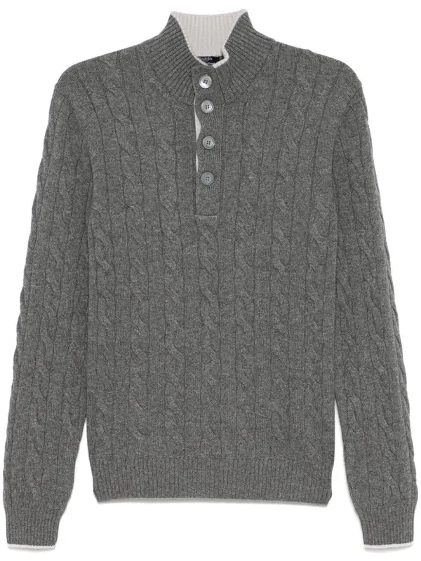 BARBA NAPOLI Cable-knit Sweater - Grey