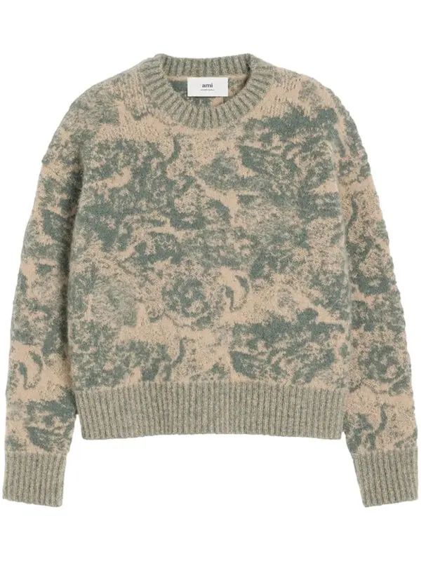 Ami Jacquard Wool-blend Jumper