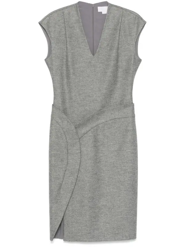 GENNY Mélange-effect Midi Dress