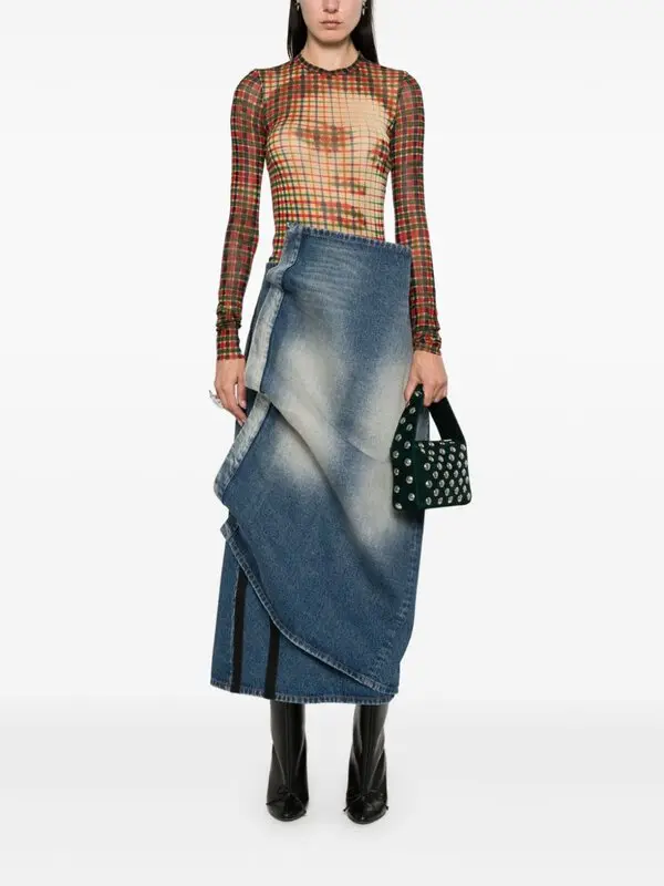 Y/project Denim Midi Skirt - Blue