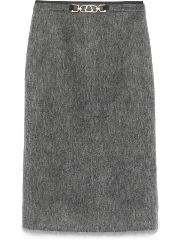 Moncler Brushed-effect Midi Skirt