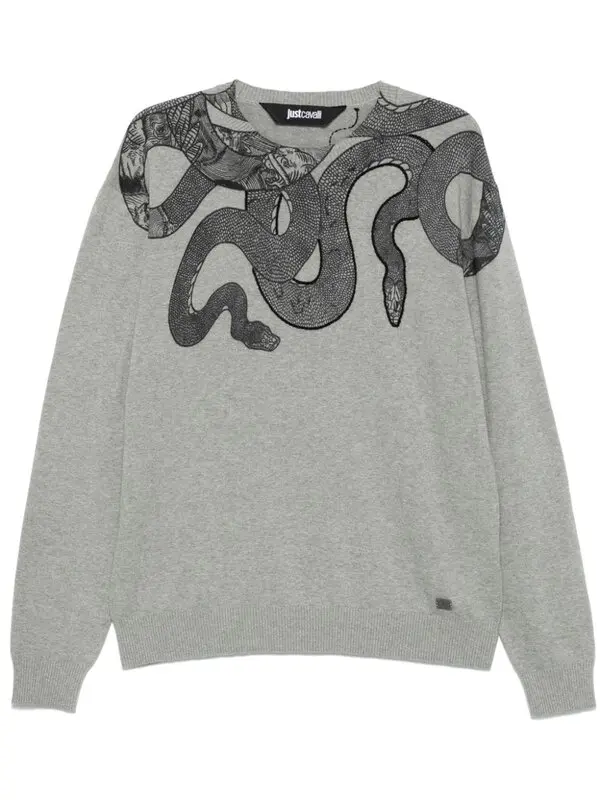 Just Cavalli Snake-print Sweater