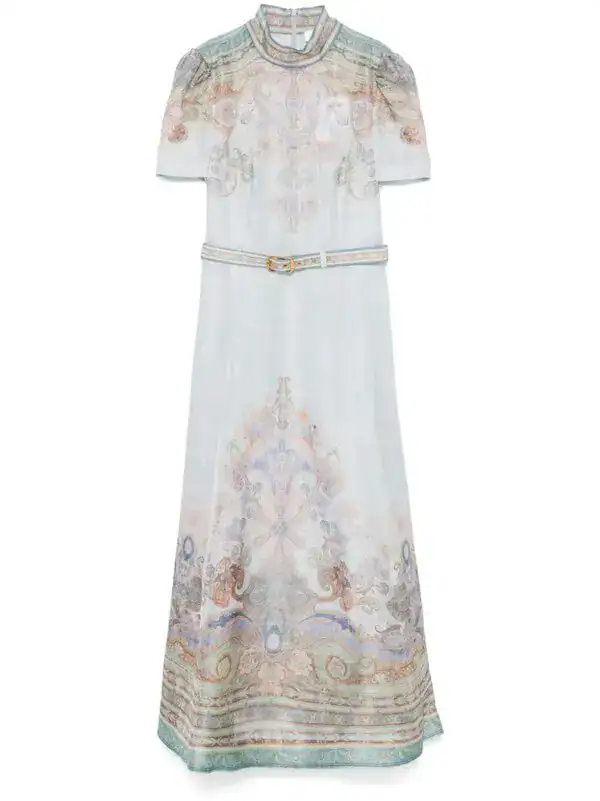 Zimmermann Eden Midi Dress In Blue - 68% Off | Editorialist