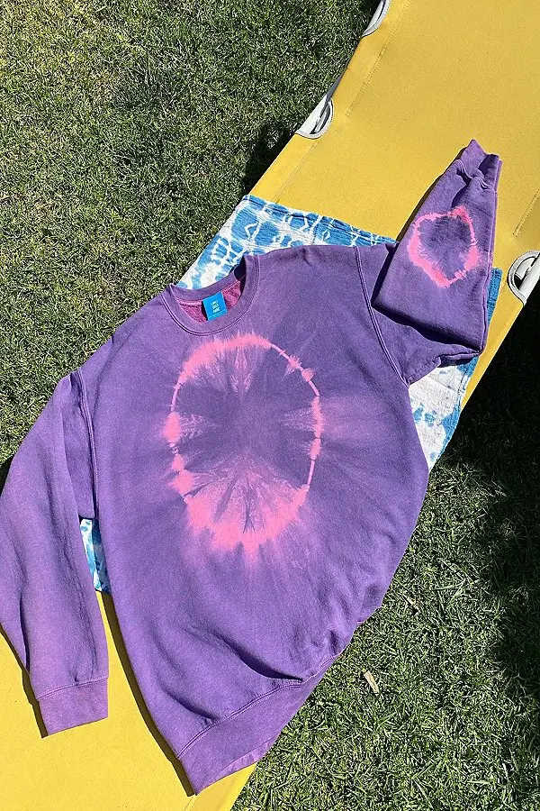 LAYLI DYES HARD Return To Center Tie-dyed Sweatshirt - Grape Watermelon