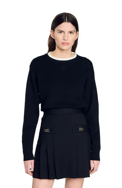 Sandro Wool-blend Sweater - Black