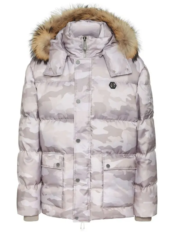 Philipp Plein Camouflage-print Padded Parka Coat