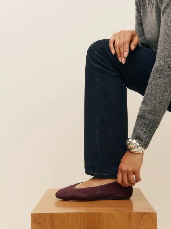 REFORMATION Prudence Ballet Flat - Ruby Haircalf