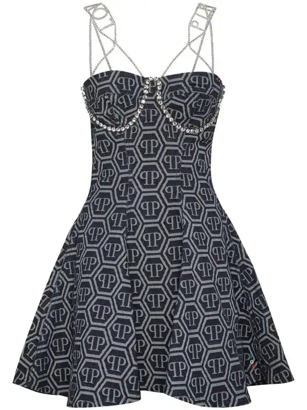 philipp plein denim dress Denim Mini Dress