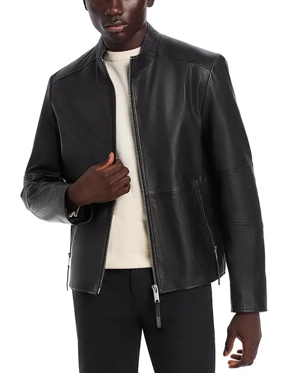 Hugo Boss Lokis Slim Fit Leather Jacket