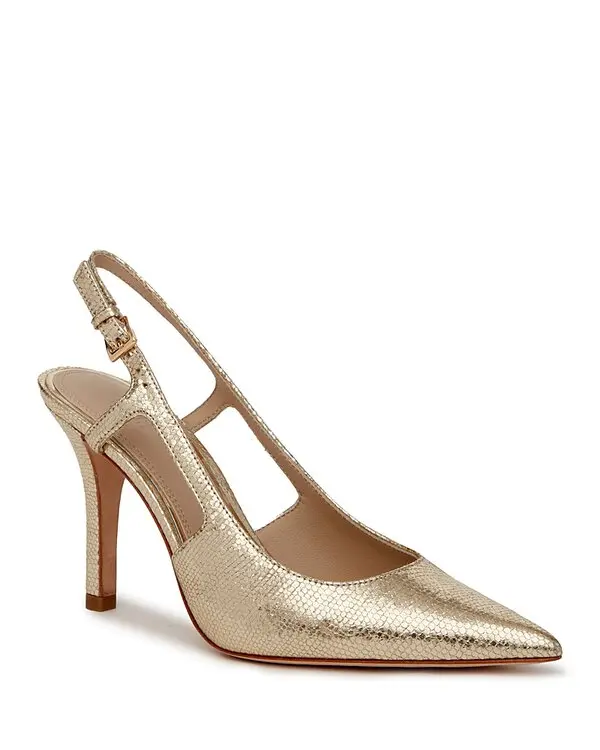 Paige Samara High Heel Slingback Pumps - Light Gold