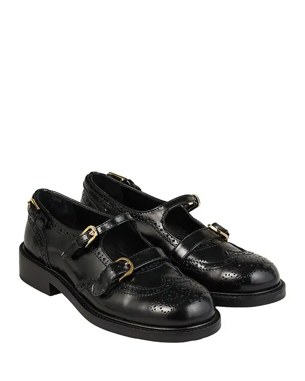 Sandro H24 Kaeta Mary Jane Flats - Black