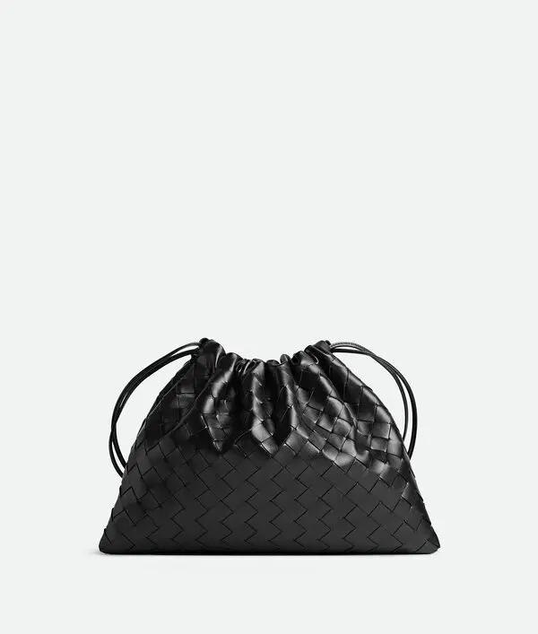 Bottega Veneta Intrecciato Calfskin Leather Pouch - Black