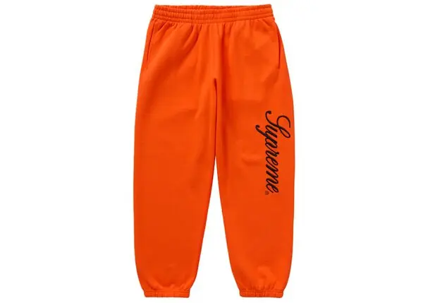 Supreme Embroidered Script Sweatpant - Orange