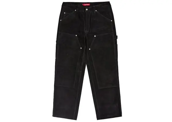Supreme Suede Double Knee Painter Pant - Black
