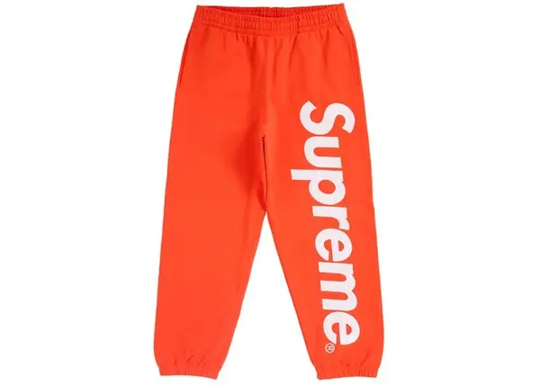 Supreme Satin Applique Sweatpant Fw24 - Bright Orange