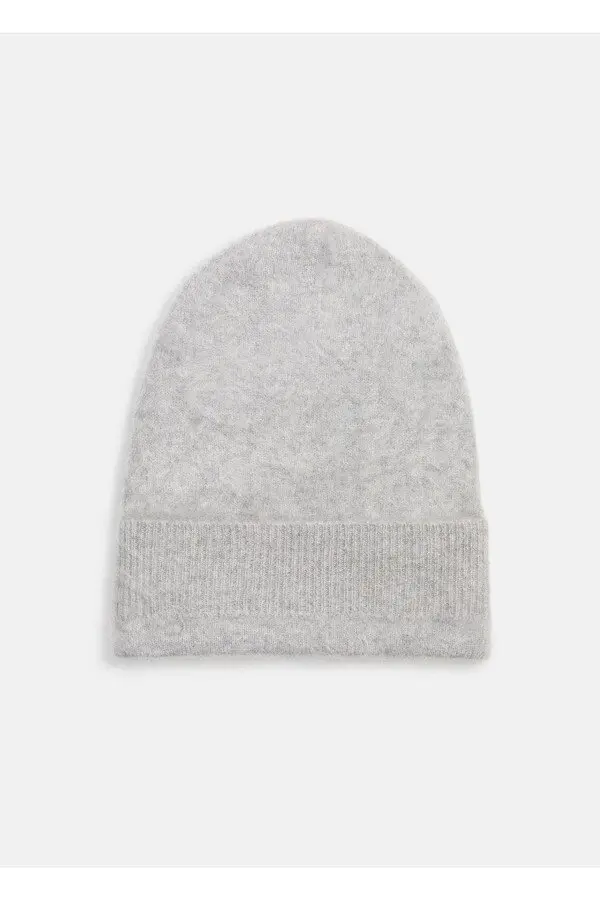 Vince Brushed Cashmere Beanie In Grey - 50% Off | Editorialist display picture 3