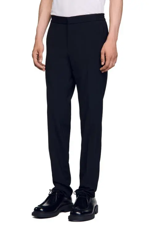 Sandro Straight-leg Trousers - Black