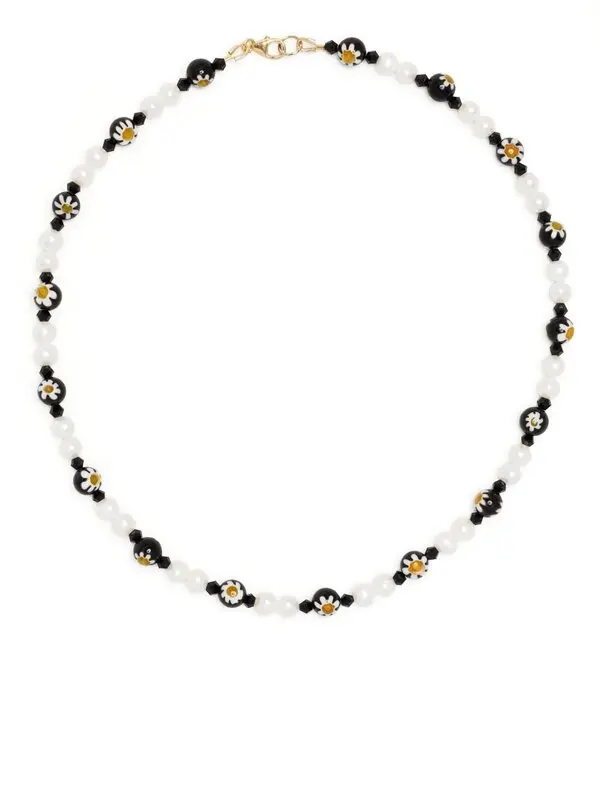 A SINNER IN PEARLS Pearl And Daisy Necklace - White
