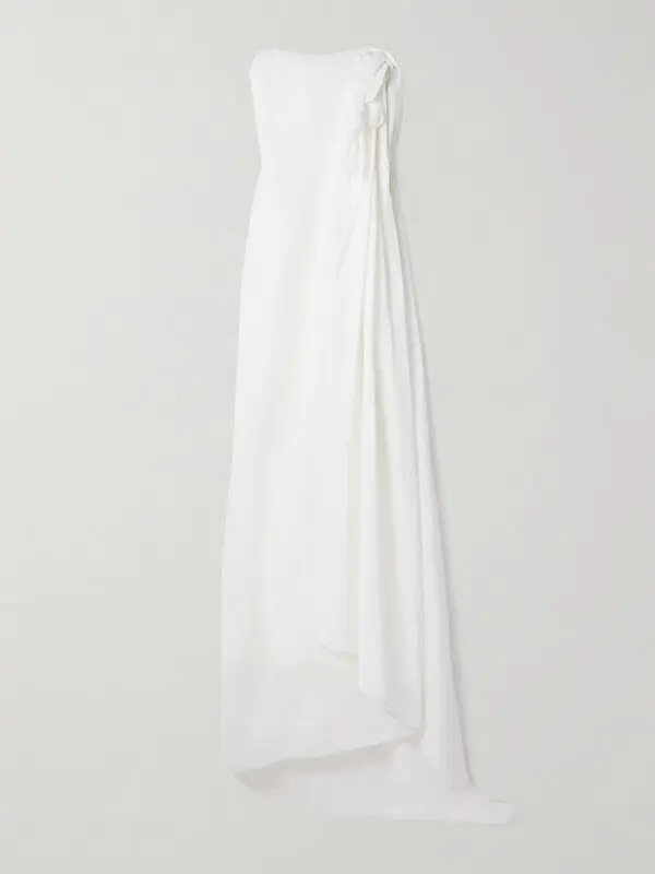 THE ROW Madleine Strapless Draped Maxi Dress
