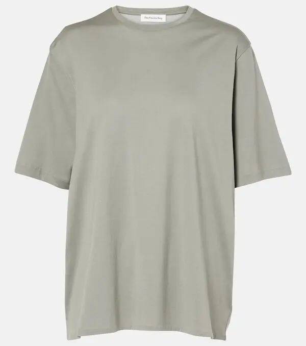 THE FRANKIE SHOP Harper Cotton Jersey T-shirt - Grey