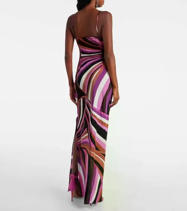 Emilio Pucci Iride Printed Silk Slip Dress - Multicoloured