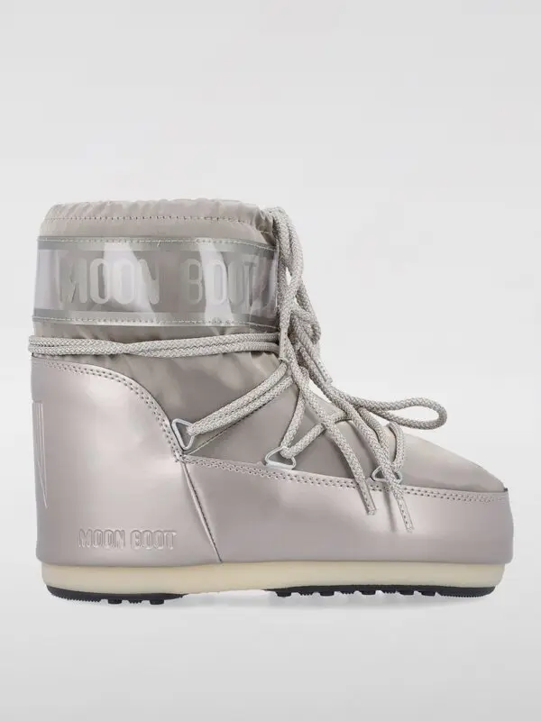 Moon Boot Flat Ankle Boots - Platinum