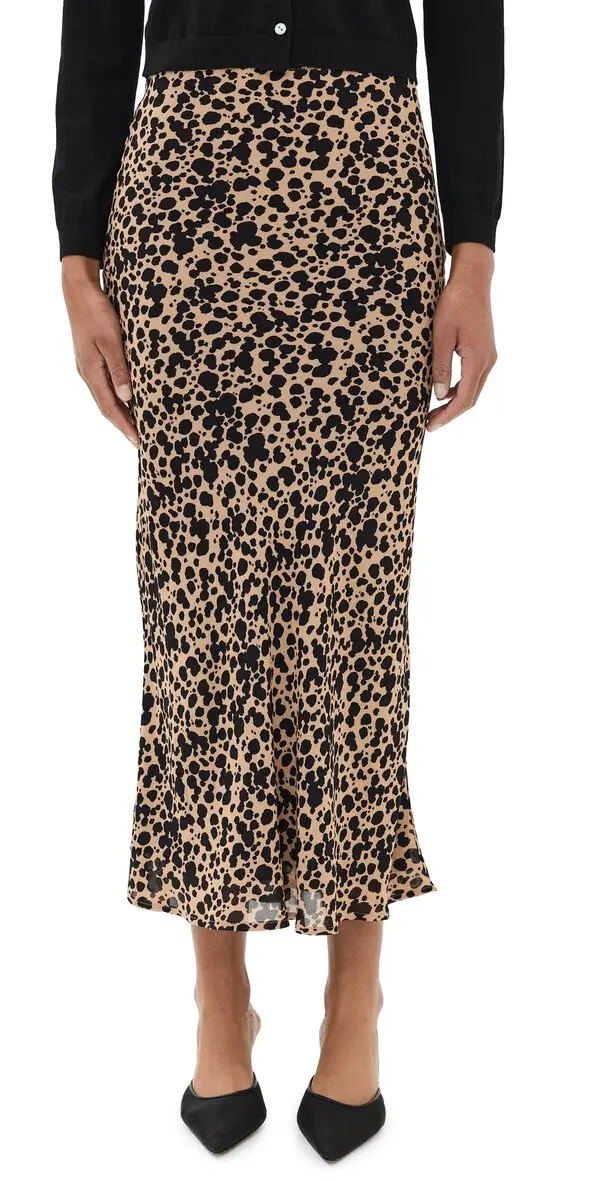 REFORMATION Layla Leopard Print Skirt
