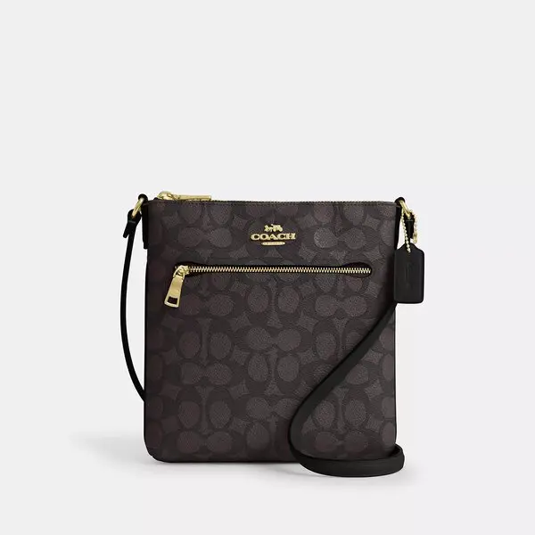 Buy COACH OUTLET Mini Rowan File Bag In Signature Canvas - Multi At 68% ...