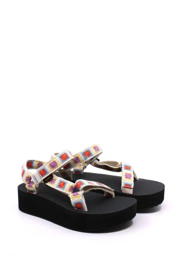 Buy Teva Flatform Universal Crochet Sandal In Explore - Multi At 32% ...