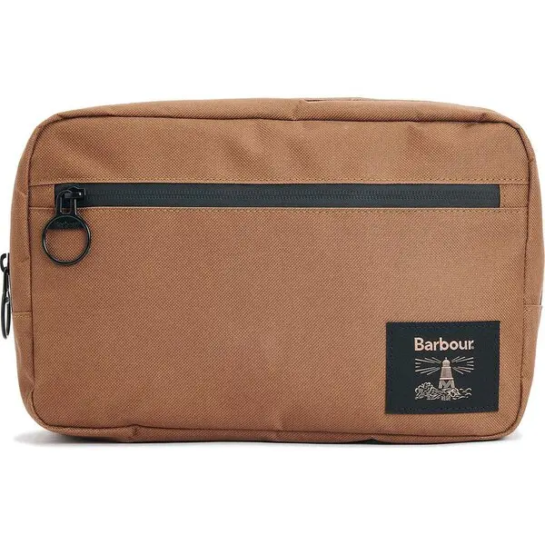 Barbour Field Washbag - Tan/ Black