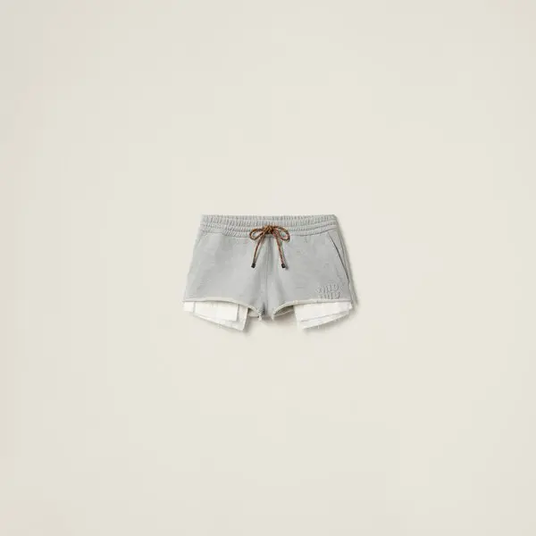 Miu Miu Cotton Fleece Shorts
