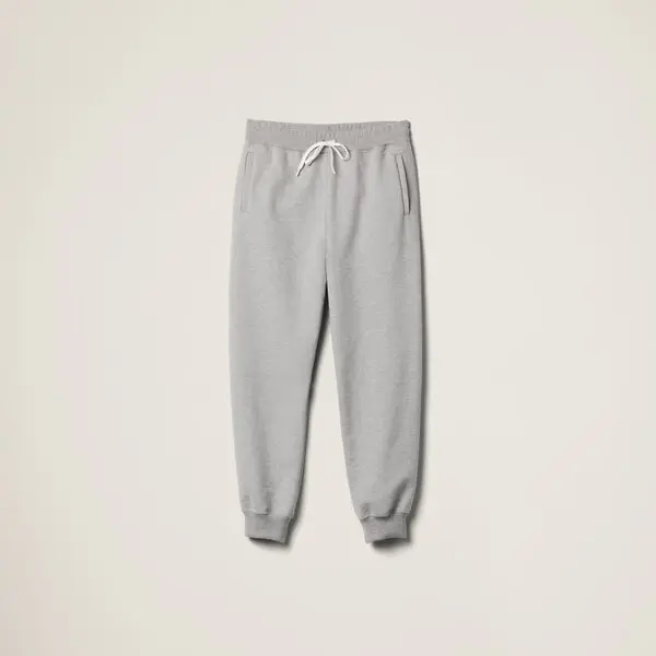 Miu Miu Cotton Fleece Pants With Leather Trim