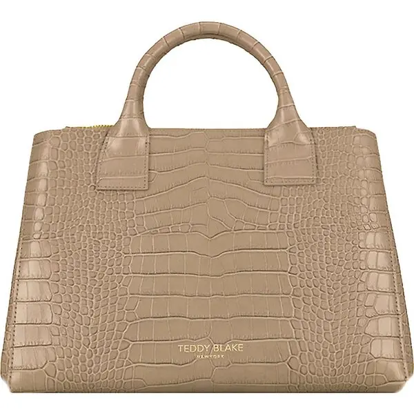 TEDDY BLAKE Bella Croco 15 Satchel - Lightbeige