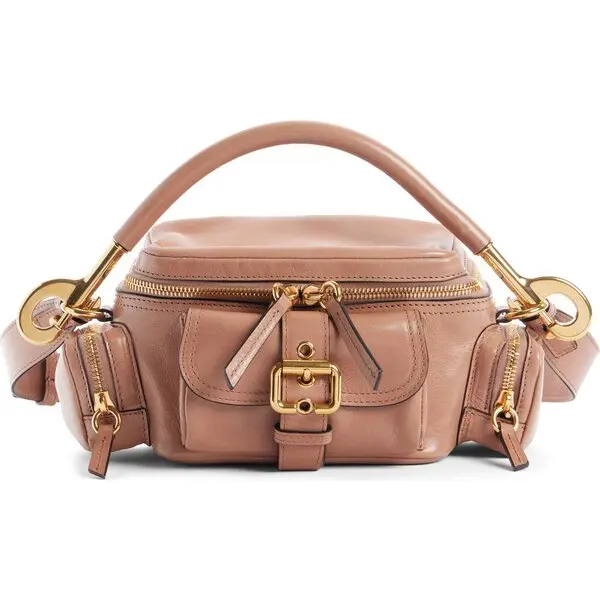 Chloé Small Camera Leather Top Handle Bag - Woodrose