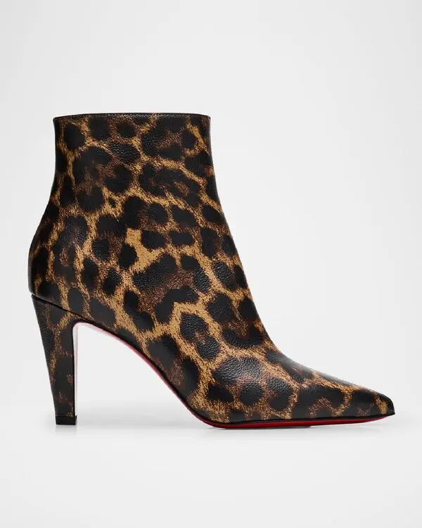 CHRISTIAN LOUBOUTIN Vibella Leopard-print Booties