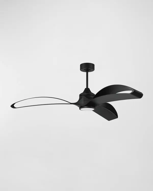 ELLINGTON Bandeaux 60" Wi-fi Ceiling Fan With Led Light Kit - Flat Black