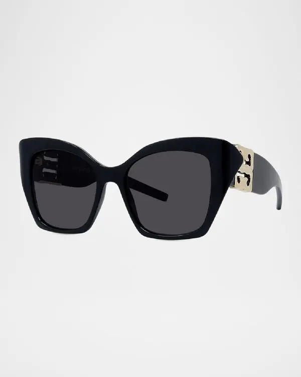 Givenchy 4g Liquid Square Sunglasses - Shiny Black Smoke