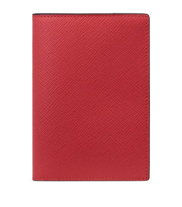 Smythson Leather Panama Passport Cover - Red | Editorialist
