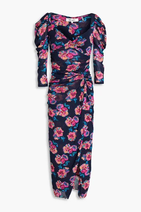 Diane Von Furstenberg Pansy Floral-print Midi Dress