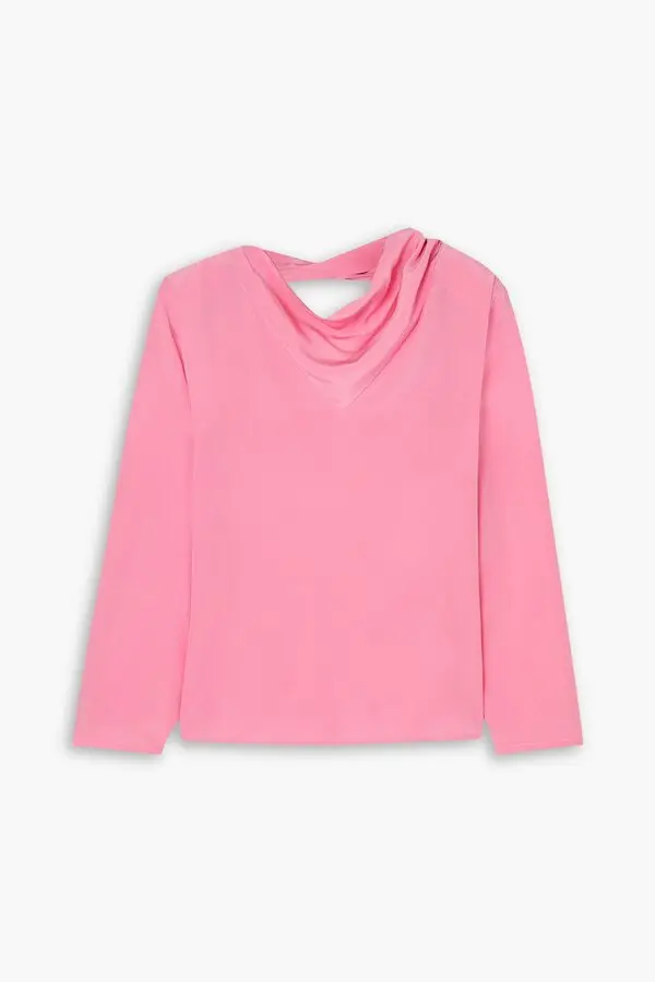ENVELOPE 1976 Throw Draped Silk Crepe De Chine Top